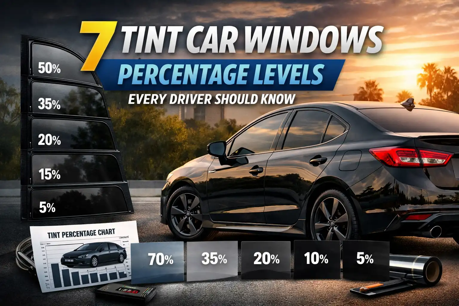Tint Car Windows Percentage Guide for Every Driver